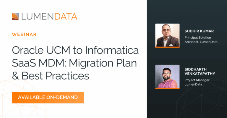 Oracle UCM to Informatica SaaS MDM: Migration Plan & Best Practices ...